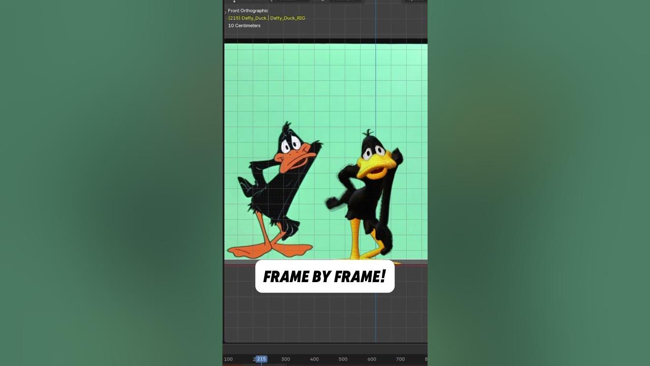 Daffy Duck Animation in Blender #animation #animationmethod #blender #daffyduck #looneytunes ...