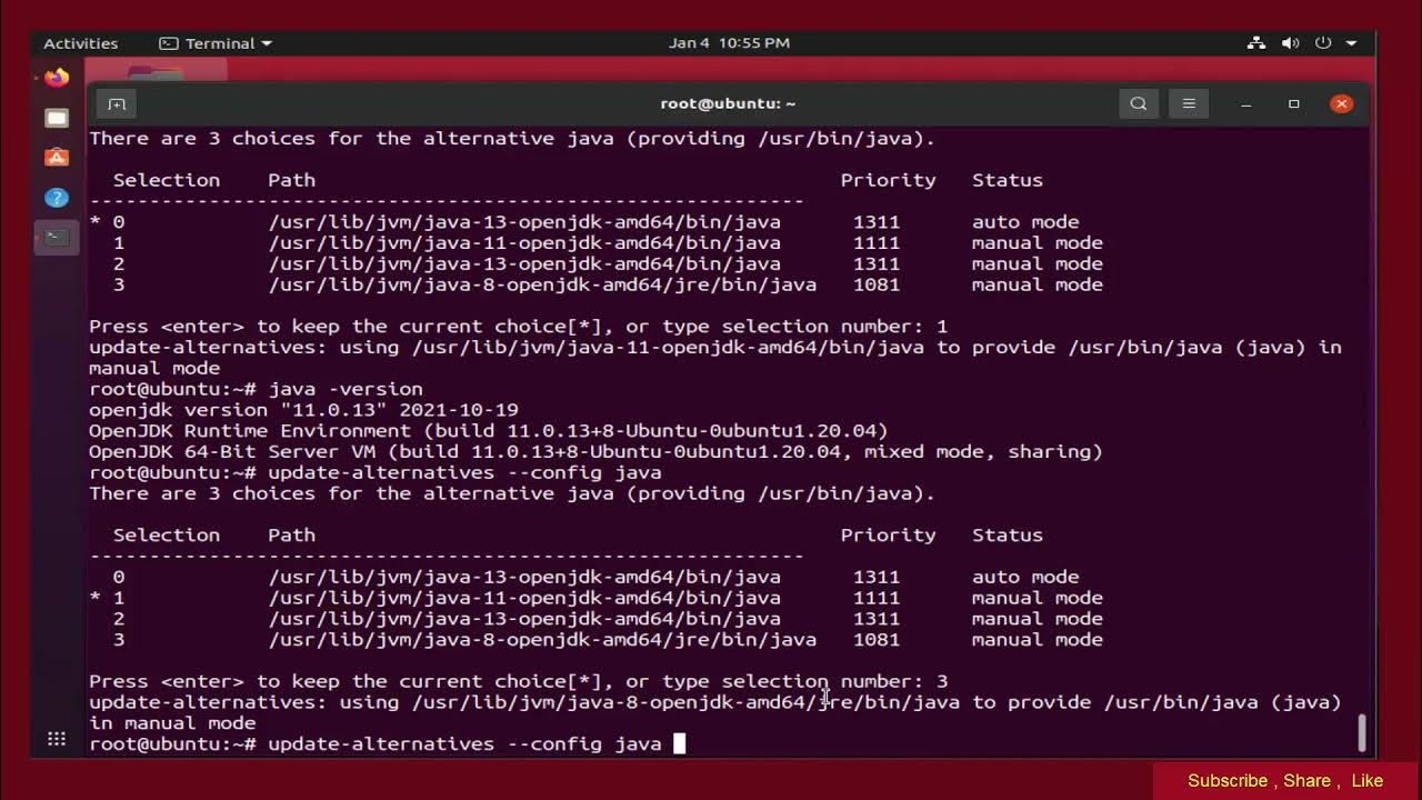 How To Install Switch Multiple Java Version on Ubuntu 20.04 LTS - YouTube