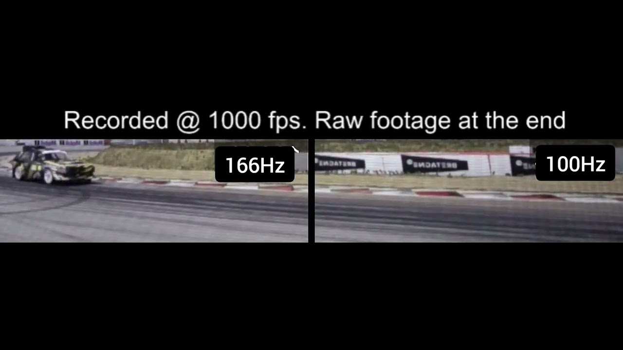 [Slow motion] 166Hz vs 100Hz Monitor refresh rates - YouTube