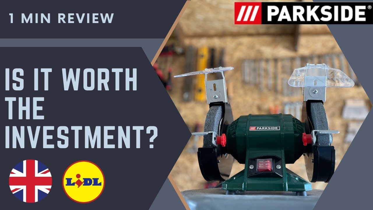 DOUBLE BENCH GRINDER Parkside DPOS 200 UK LIDL - YouTube