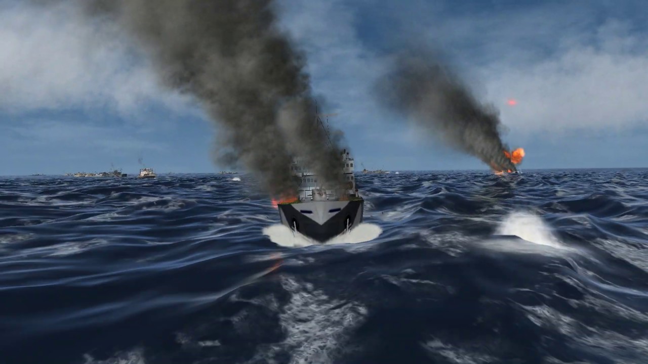 KM Bismarck Sinking A Convoy Single Handedly (GWX/SH3) - YouTube