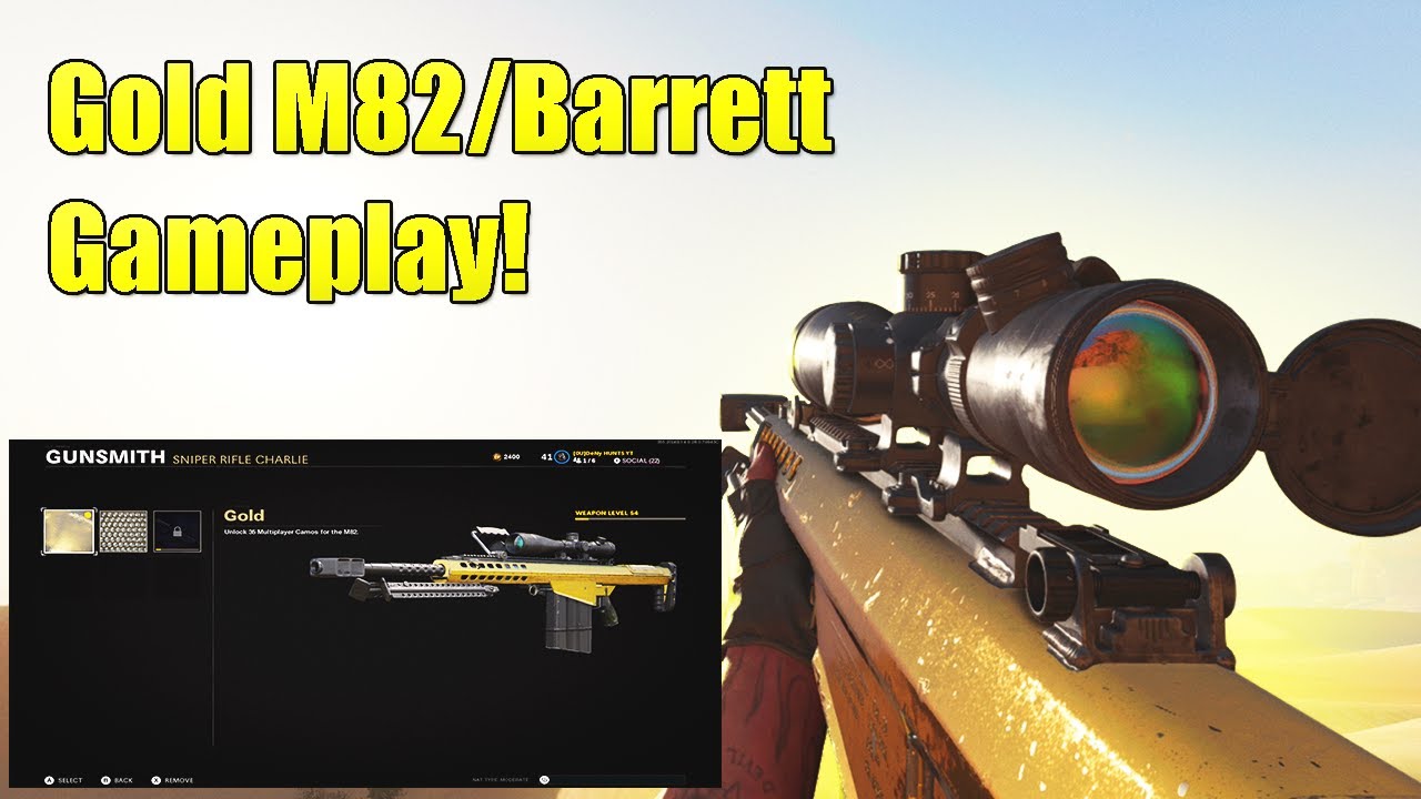 UNLOCKING The GOLD M82/BARRETT On BLACK OPS COLD WAR! (Sniping Gameplay ...