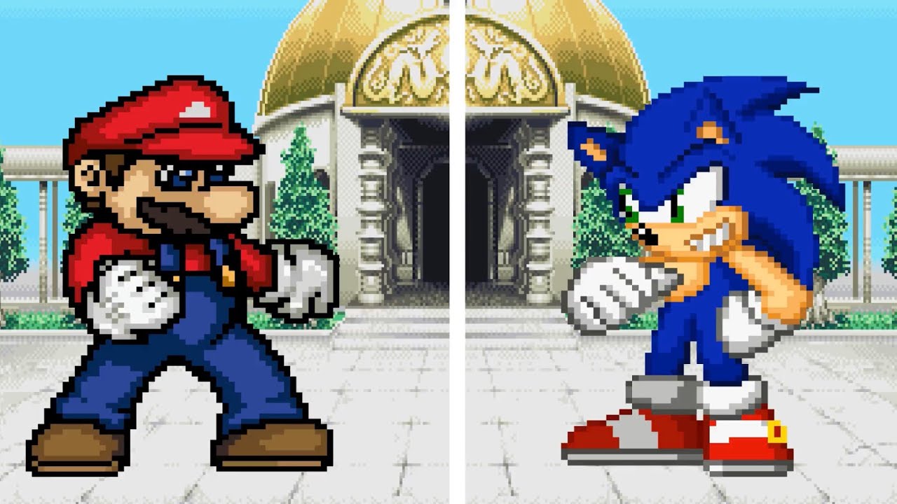 MUGEN Mario VS MUGEN Sonic (Sprite Animation) - YouTube