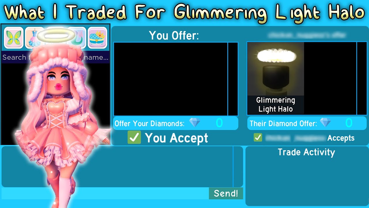 What I Traded For Glimmering Light Halo (Royale High Trading) - YouTube