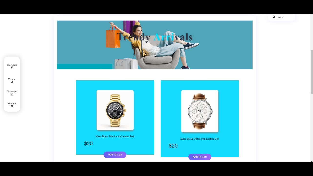 Responsive Website using React JS || Online Market place website || Technoland Expart - YouTube