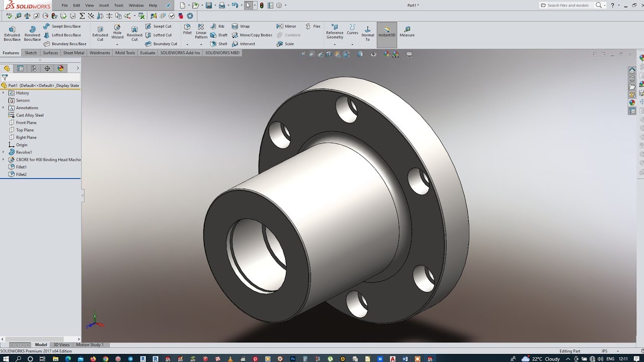 Solidworks Beginner Exercise 12 - YouTube