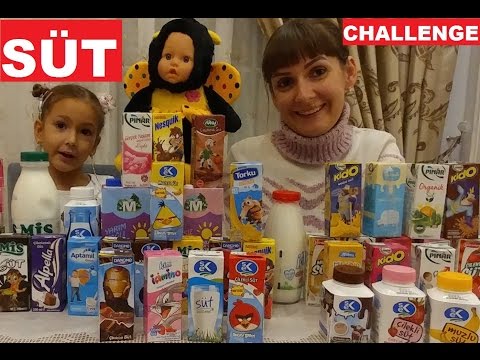 Süt challenge yaptık, eğlenceli video