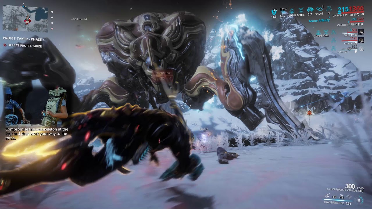 Warframe - Profit Taker Orb Speedrun (78 sec TTK) - Chroma POV - YouTube