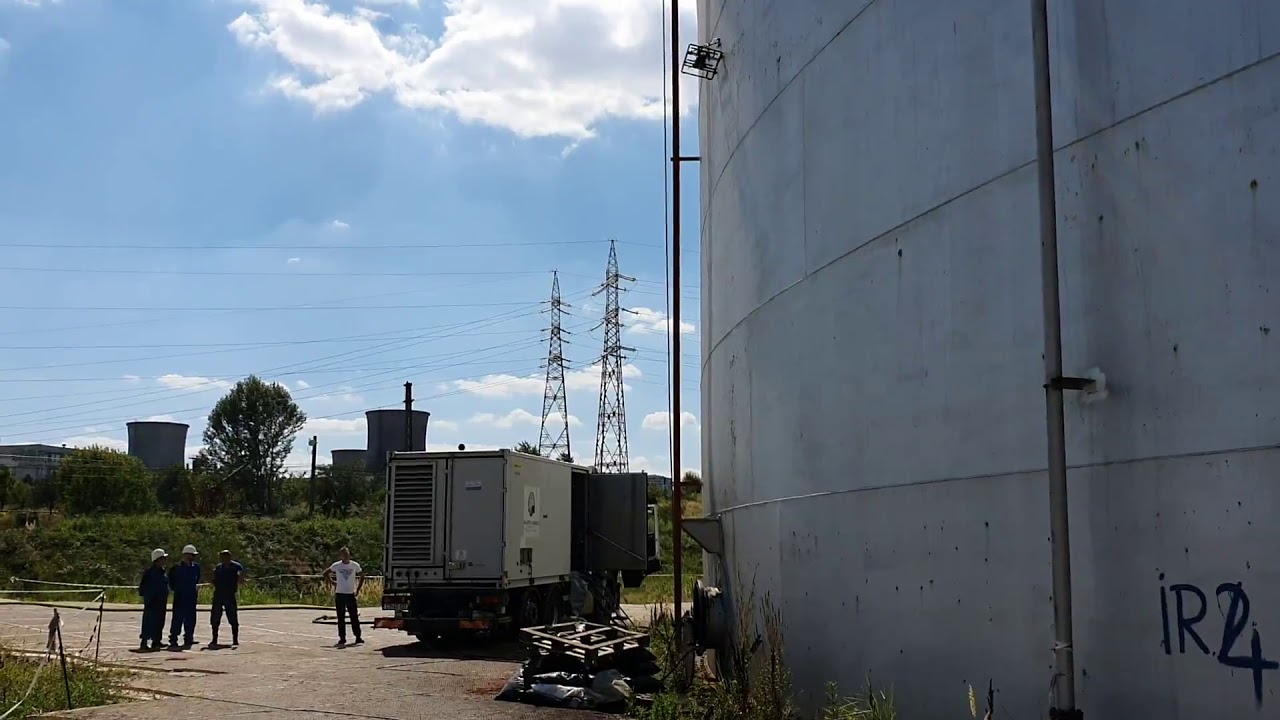Terra UT drone taking UT measurements of tank shell - YouTube