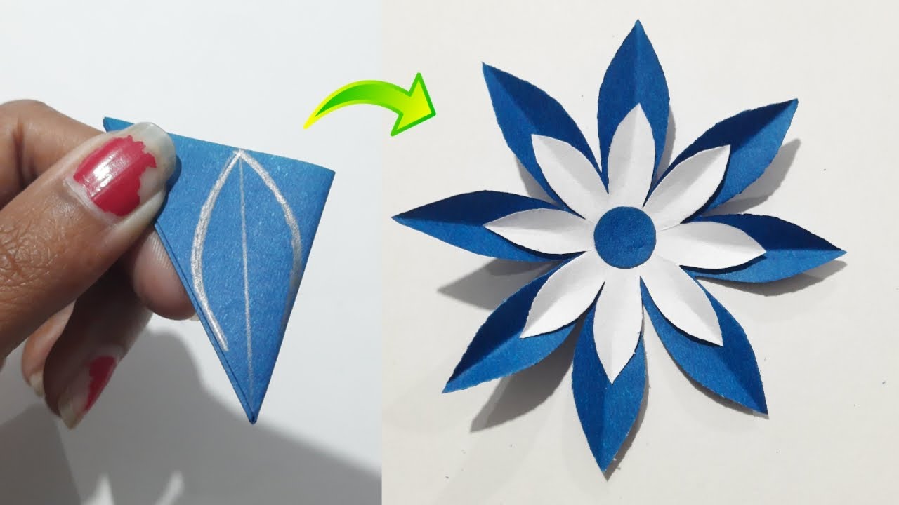 Paper Flower Making Idea Easy | How To Make Paper Flower | New Design ...
