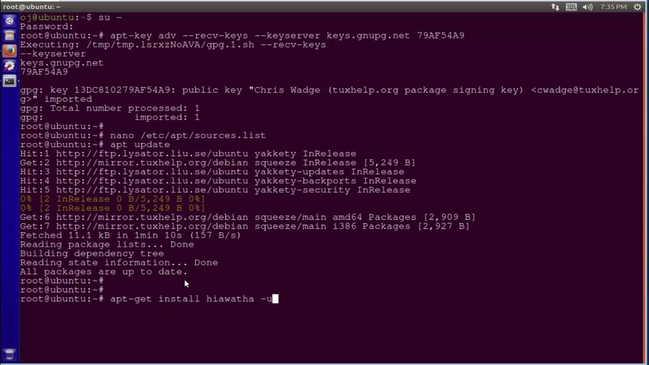 How To Install Hiawatha Web Server on Ubuntu 16 - YouTube