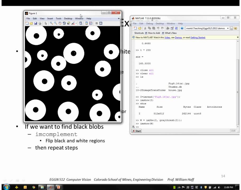 EGGN 512 - Lecture 7-2 Binary Image Processing - YouTube