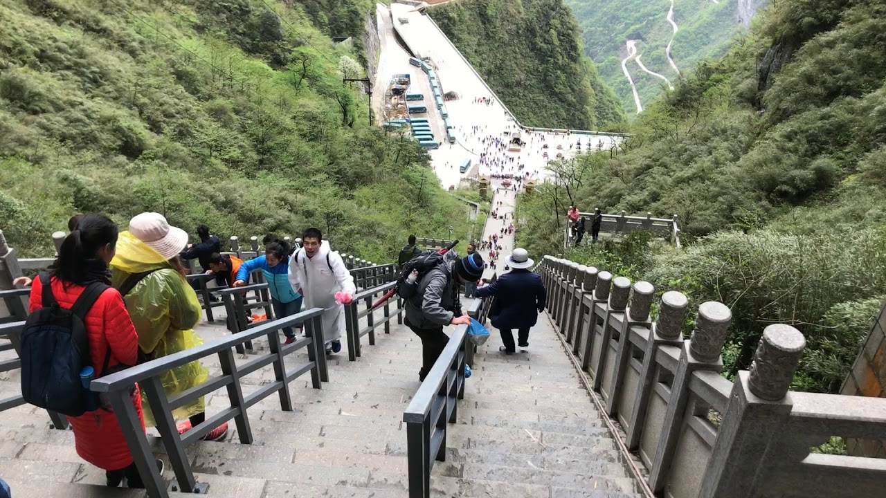 999 Steps Stairway to Heaven, Tianmen Mountain - YouTube