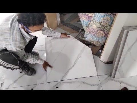 Final cuts - How to Tile a Floor || amir ali tile fixer || rahim yar ...