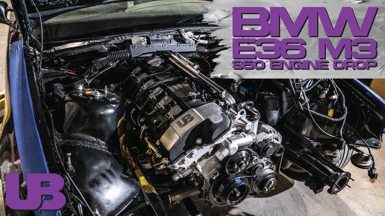 BMW E36 M3 - S50 Engine Drop - YouTube