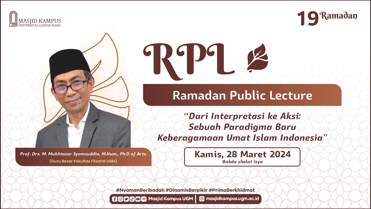 "Sebuah Paradigma Baru Keberagamaan Umat Islam Indonesia" ~ Prof ...