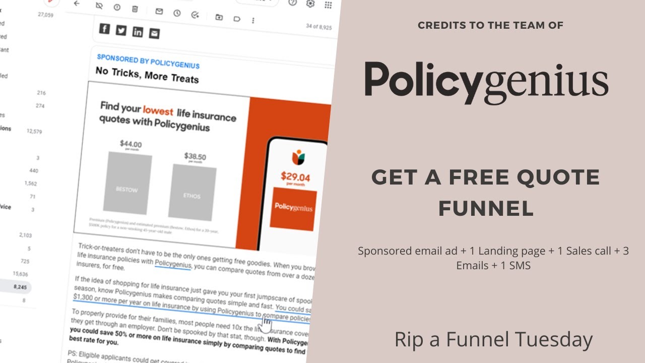 Get a free quote funnel - By Policy Genius - YouTube