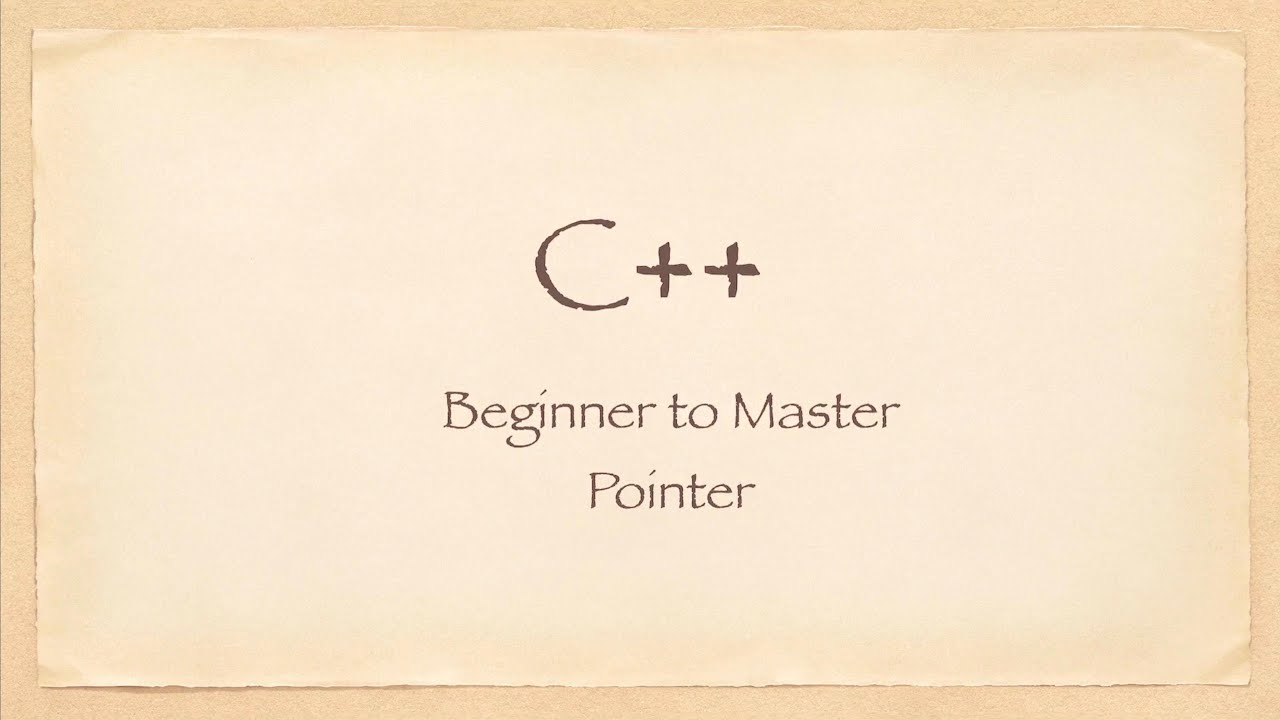 C++ Beginner to Master Tutorial 12; Pointer - YouTube