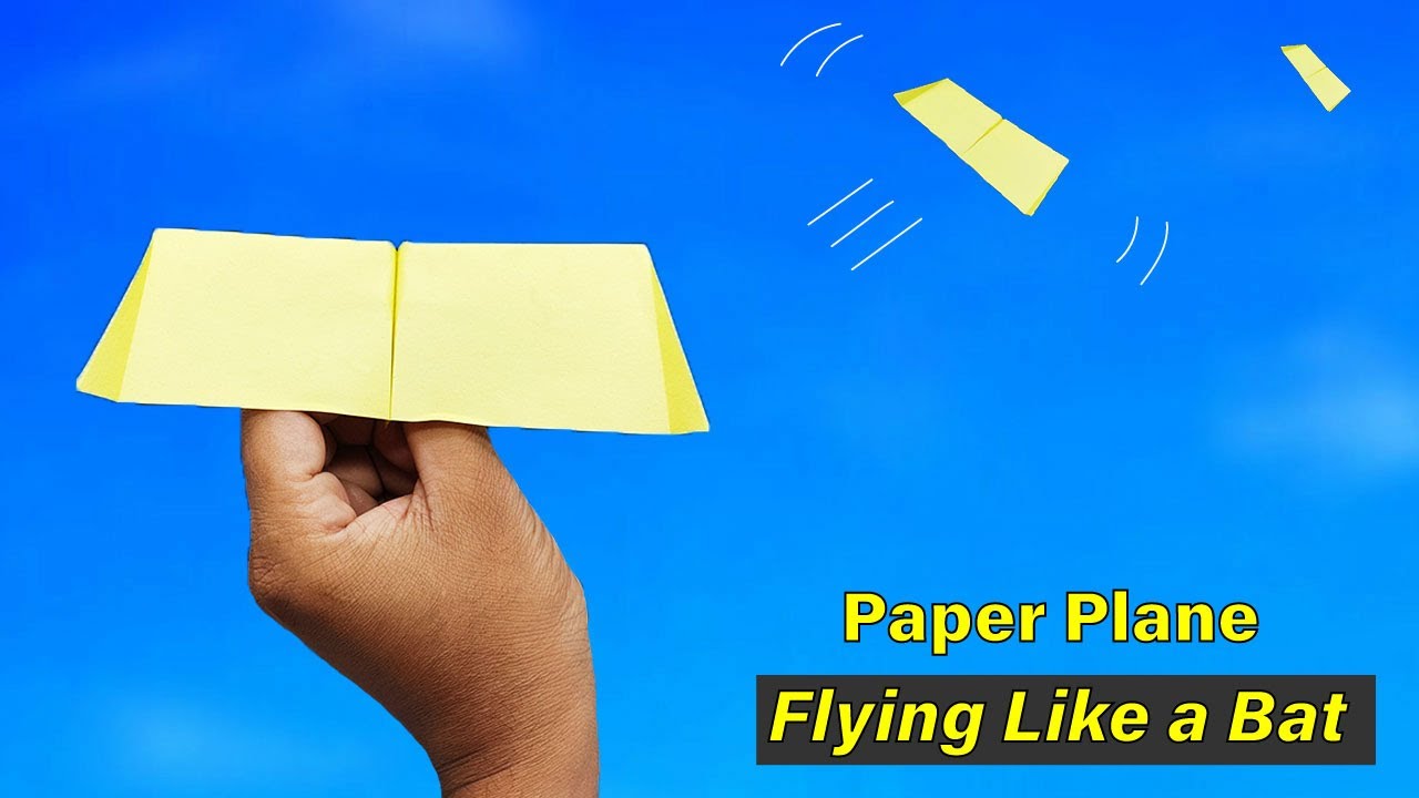 Bird Plane - Flying Like a Bat - How to Make Paper Plane - Paper Flying ...