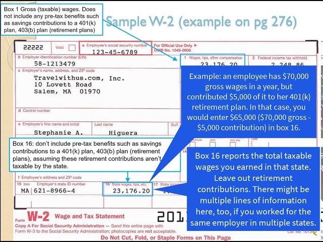 W2 Form Example Filled Out