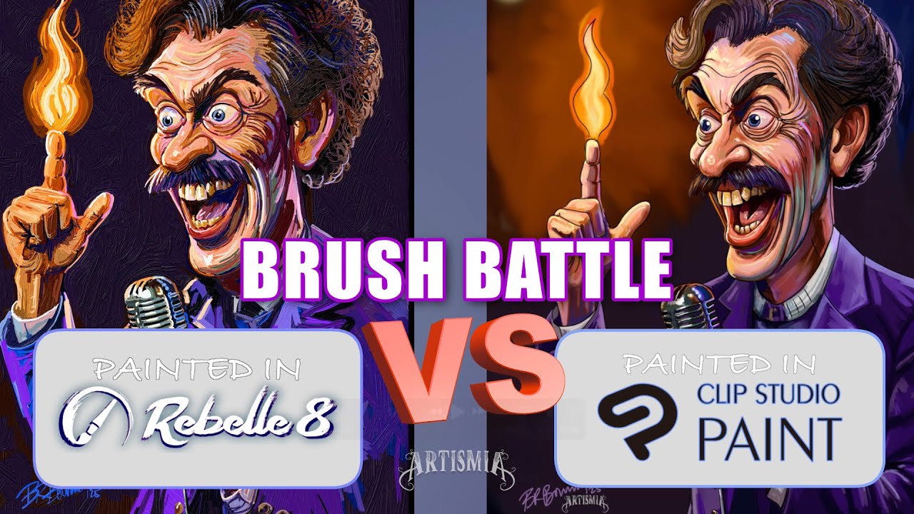 Rebelle 8 vs Clip Studio Paint | Side by Side #digitalpainting - YouTube