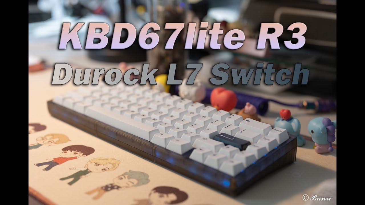 KBD67 R3 with Durock L7 Switch - YouTube
