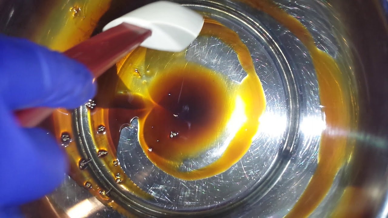 Finishing the Cannabis Oil making process as the last bit of alcohol is ...
