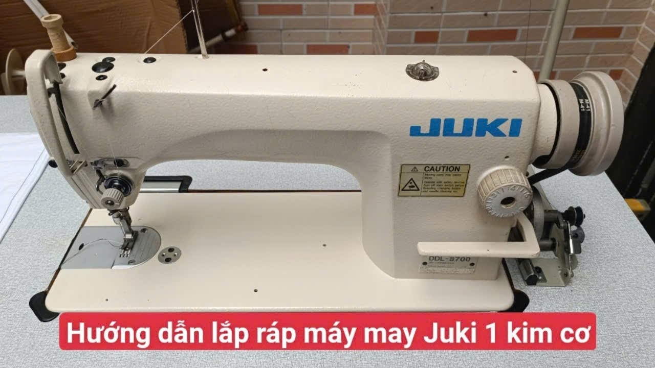 Hướng dẫn cách lắp ráp máy may công nghiệp Juki 1 kim cơ - YouTube