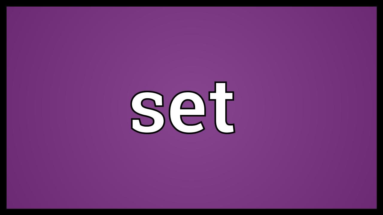 Set Meaning YouTube
