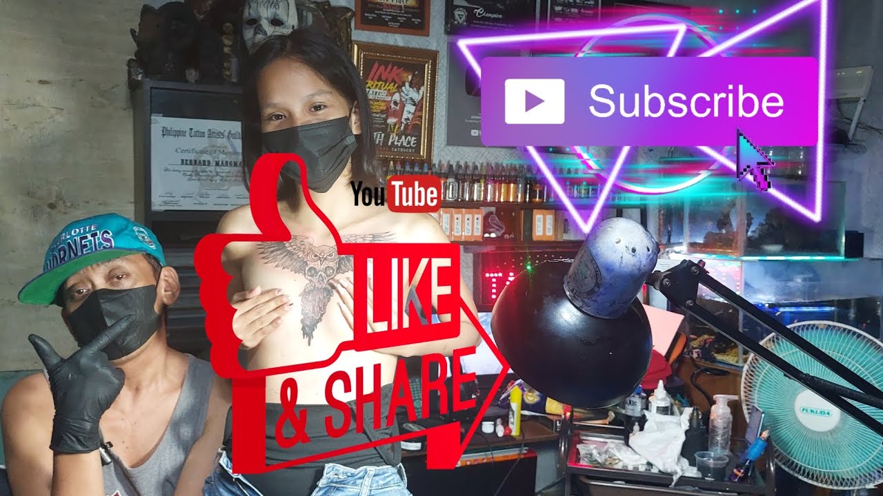 private part tattoo cheast piece - YouTube