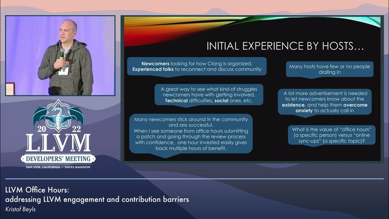 2022 LLVM Dev Mtg: LLVM Office Hours: addressing LLVM engagement and contribution barriers - YouTube
