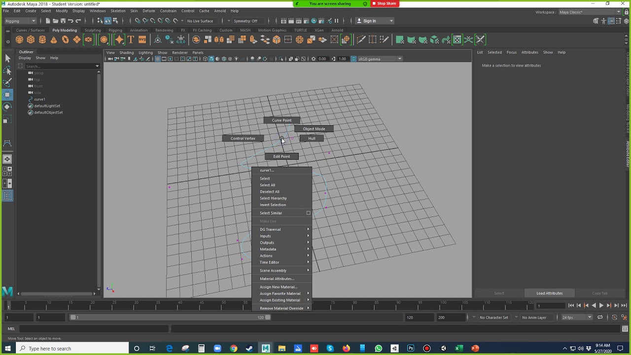 Maya - curves ( p1 ) - YouTube