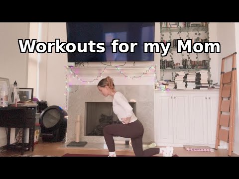 WORKOUTS FOR MY MOM // 20 min at-home Lower Body workout (weights ...