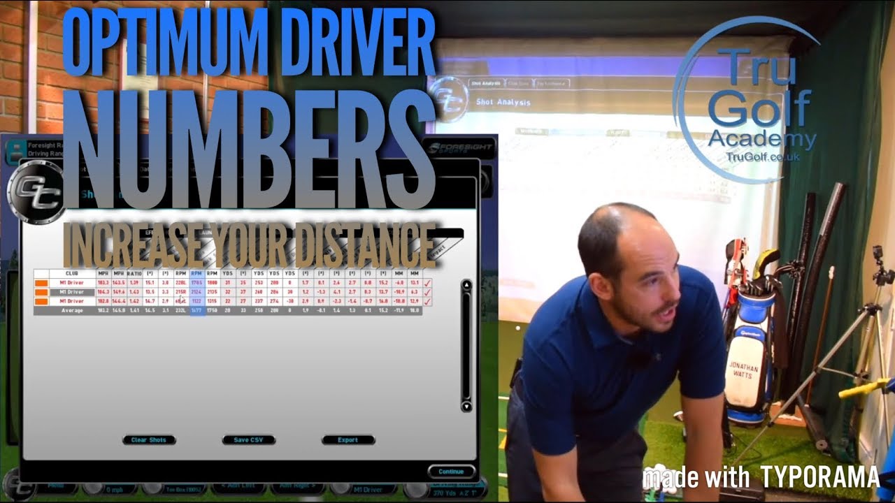 OPTIMUM DRIVER NUMBERS! INCREASE YOUR DISTANCE - YouTube