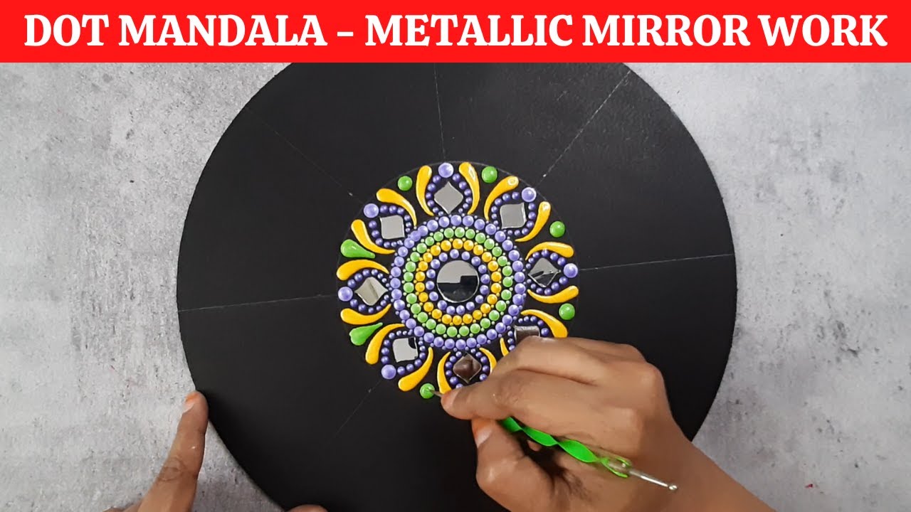 Dot Mandala on MDF | Dot mandala for beginners | Mandala Art | 114 ...
