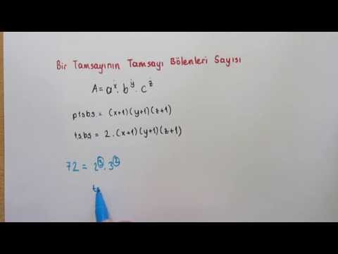 Bir Tamsayının Tamsayı Bölenleri Sayısı