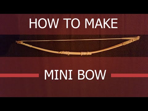 how to make a mini bow out of elastic and stick for barbecue - YouTube