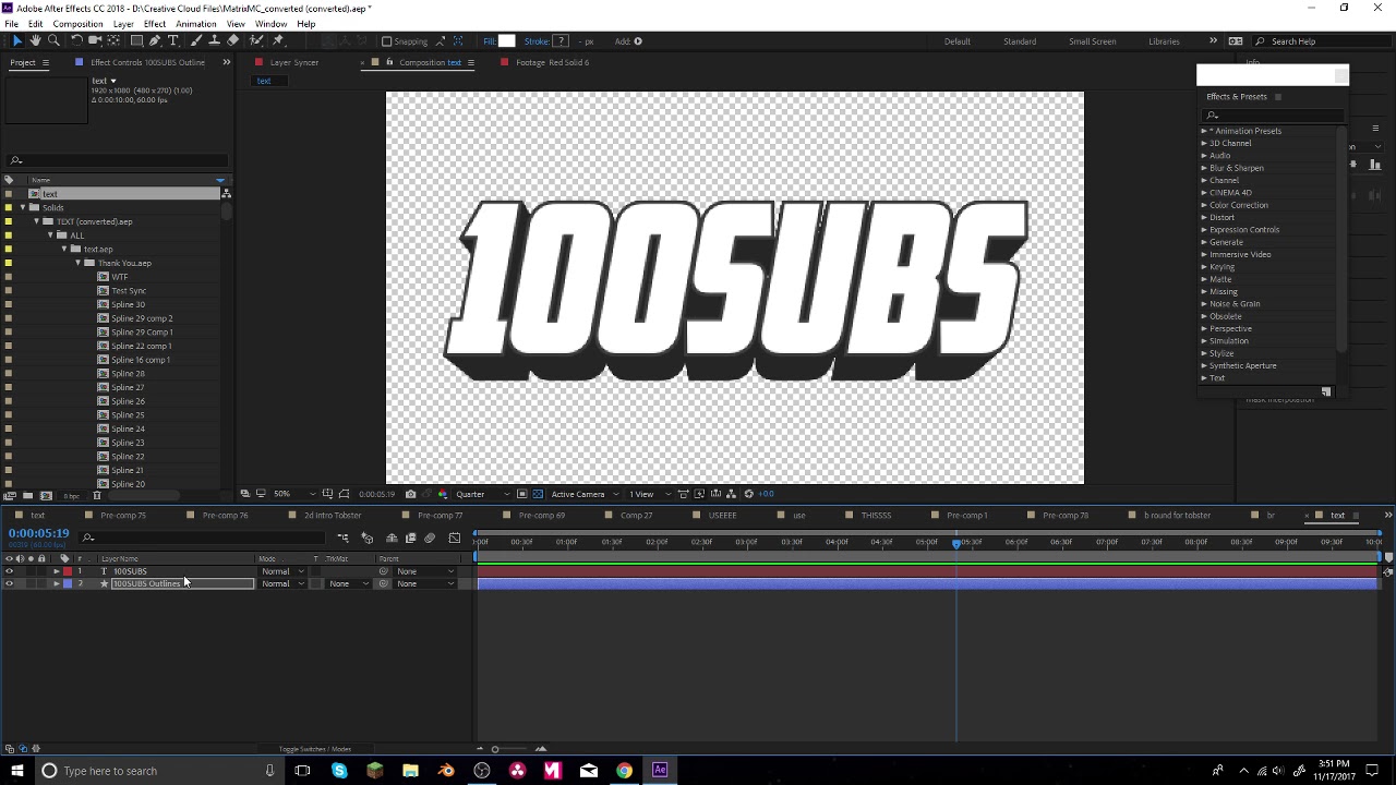 How To Make Text And A Moving Background in After effects - YouTube