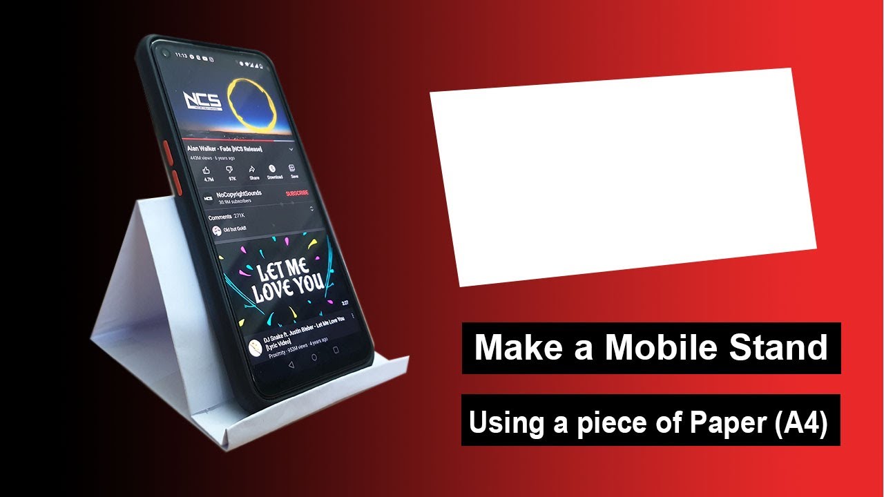 How to make mobile stand with paper [DIY mobile stand] - YouTube
