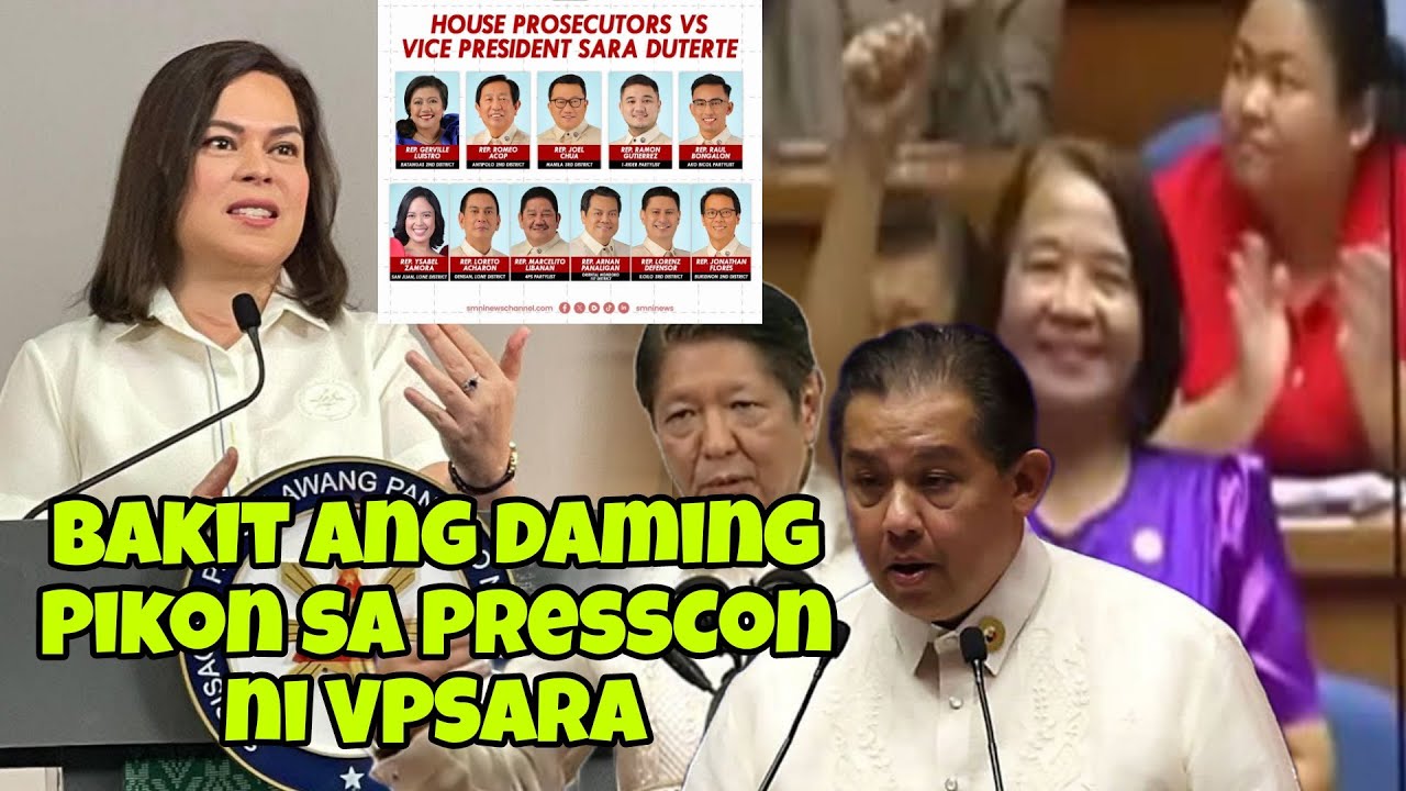 Bakit daming Pikon sa Presscon ni VPSara Duterte ll Mga Congressman ...