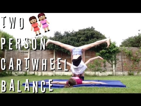 Easy Acro Trick - Two Person Cartwheel Balance - YouTube