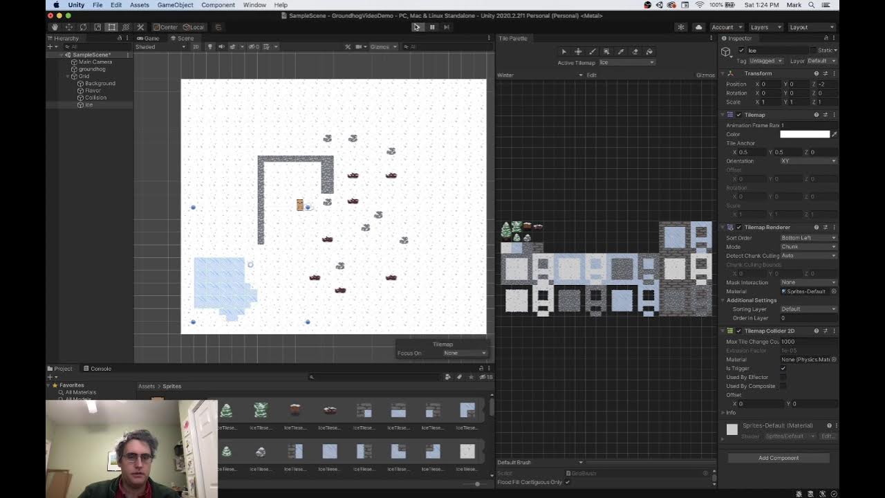 Unity Aesthetics : Groundhog Game 5 - Tilemap Collision and Trigger Layers - YouTube