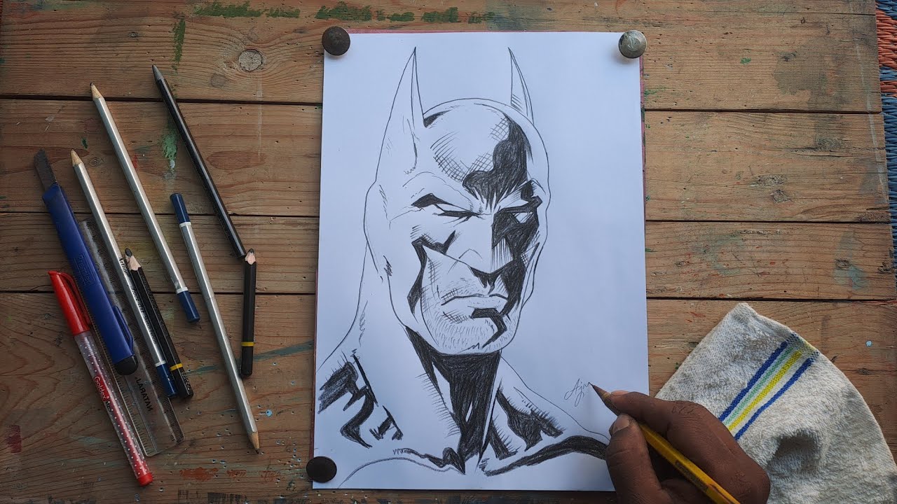 How to Draw Batman | Step by Step | Batman drawing - YouTube