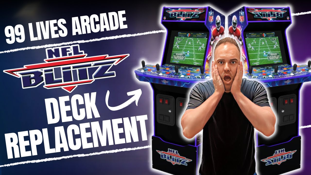 Arcade1Up NFL Blitz, 99 Lives Arcade Two Player Control Deck Mod! - YouTube
