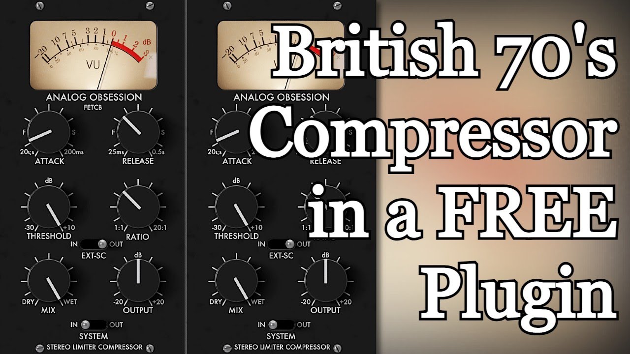 Cool New FREE Fet Compressor / Limiter VST Plugin by Analog Obsession ...