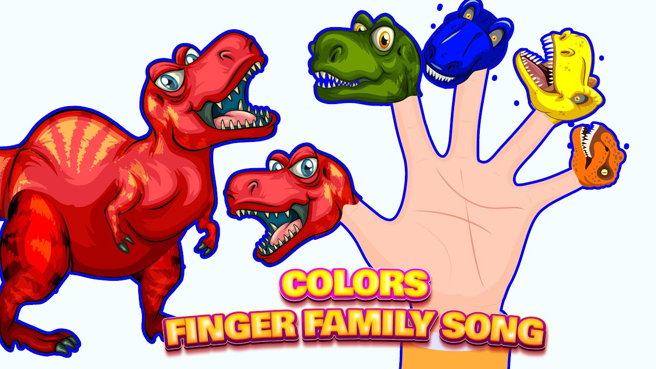Colors Finger Family song | T-Rex family song and more rhymes ...