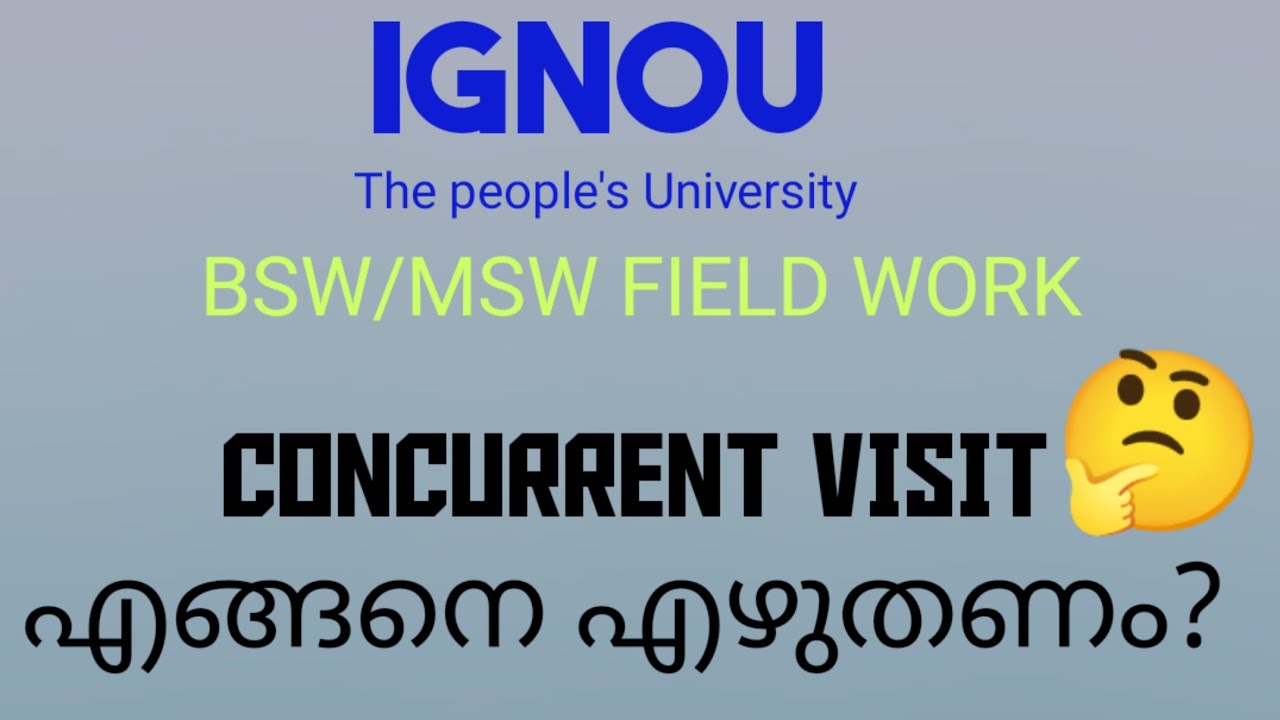 HOW TO WRITE CONCURRENT VISIT IGNOU BSW JOURNAL - YouTube