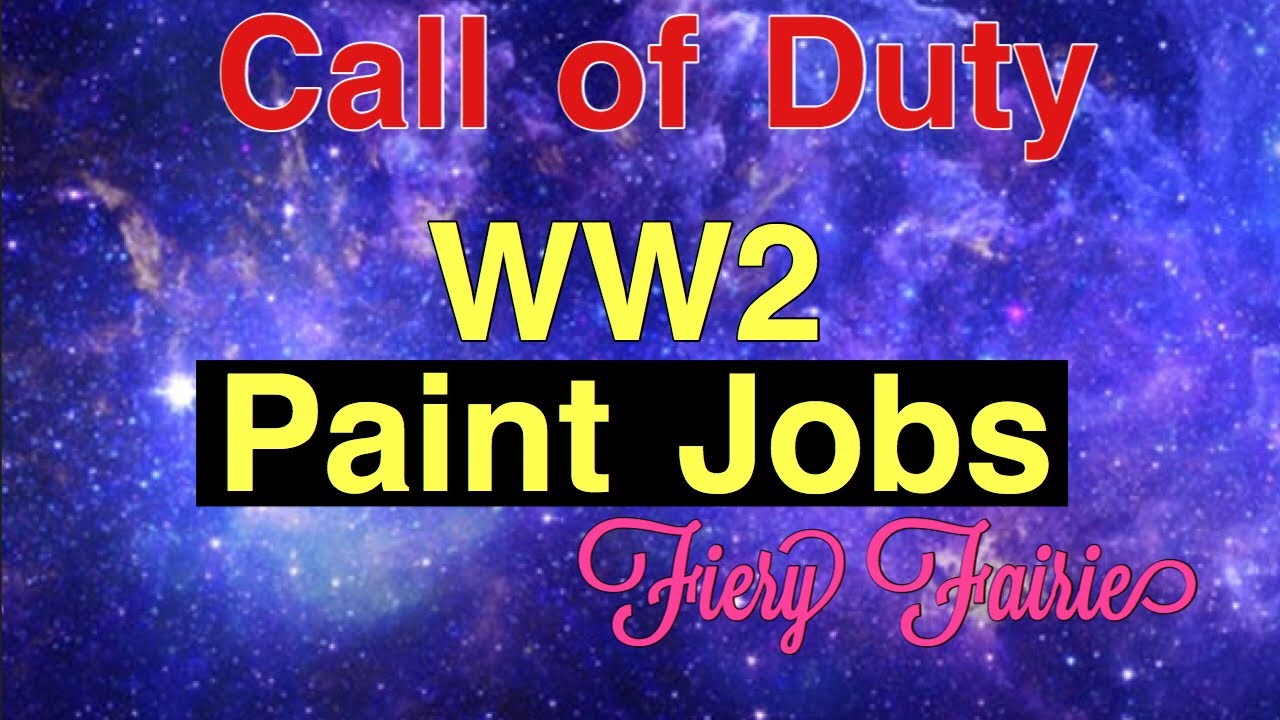 Call of Duty WW2- Paint Jobs/ How to make Dark Matter Camo - YouTube