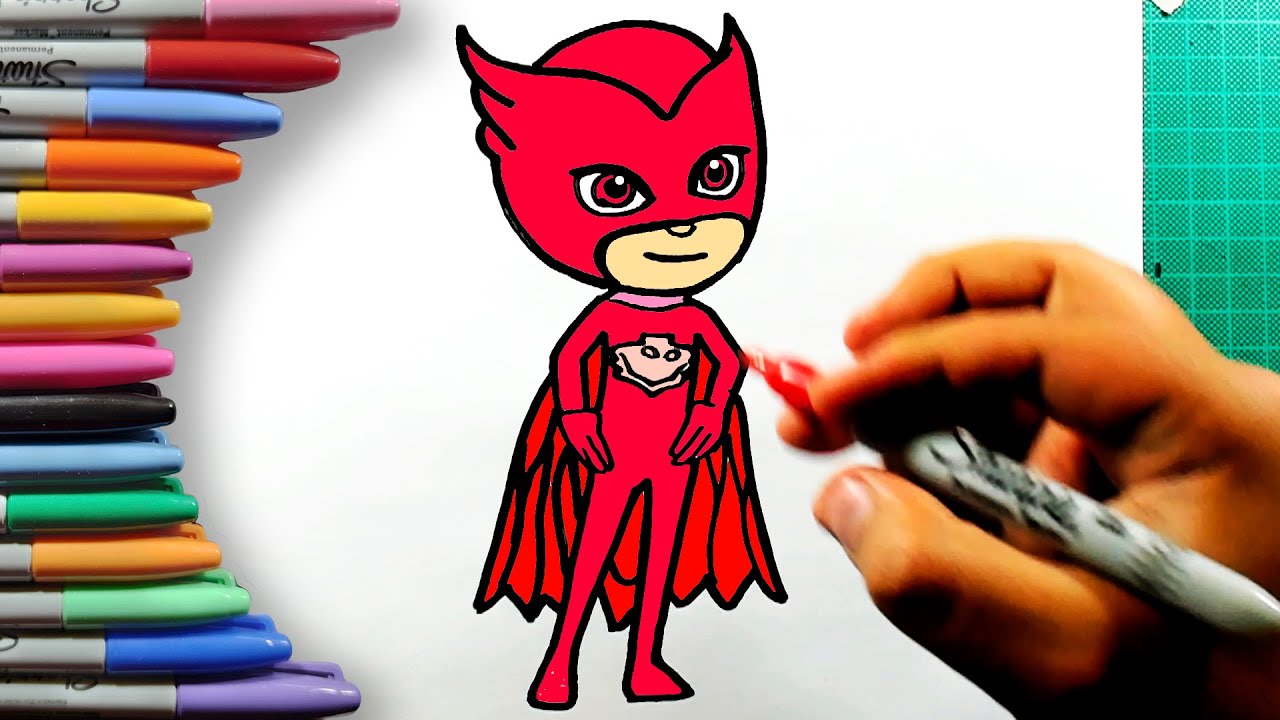 Cómo Dibujar y Colorear a Ululette de Pj Masks Paso a Paso Fácil para ...