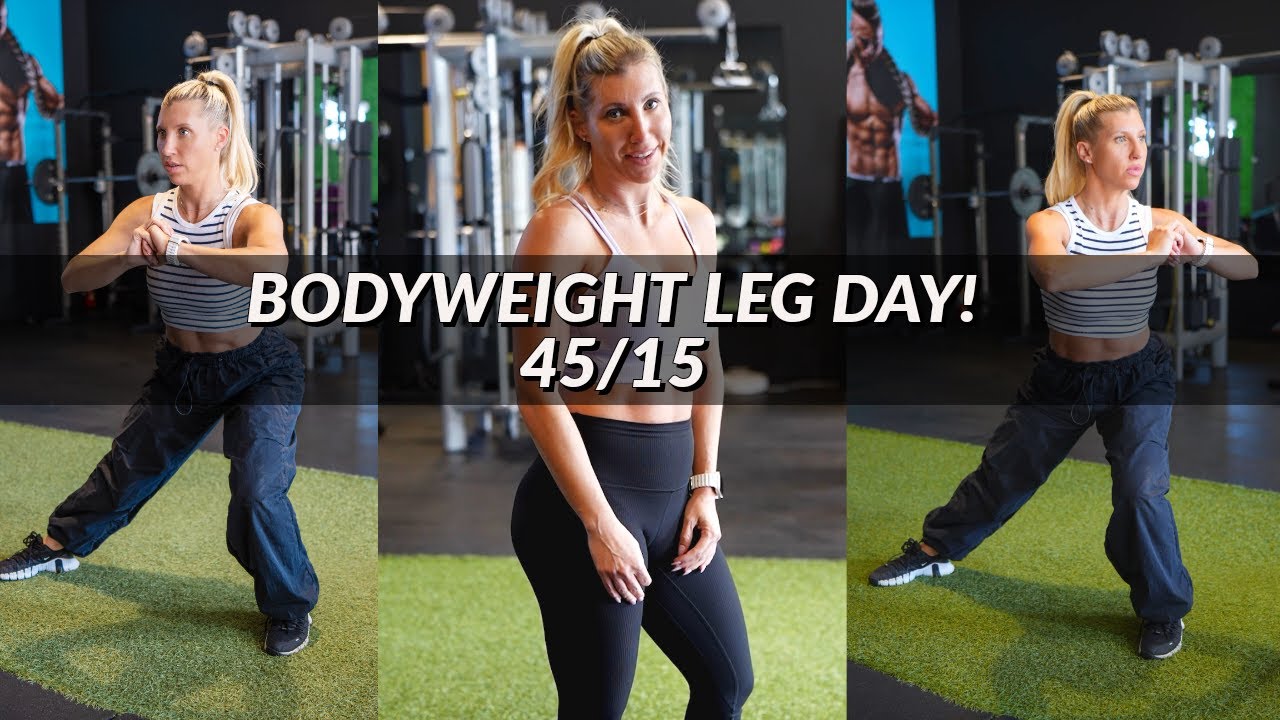 BODY WEIGHT LEG DAY INTERVALS! - YouTube